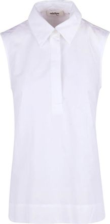 ottod'Ame Femme, Blouses et Chemises, Blanc, Taille: 38 FR Sleeveless Cotton Top