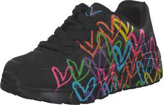 Skechers Girls UNO Lite Spread The Love, Schwarz/Multi, 6 Big Kid