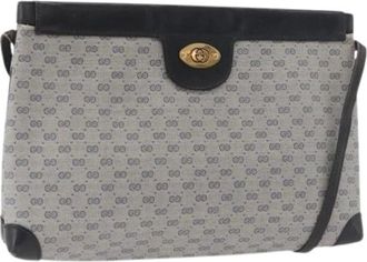 Gucci Pre-owned Vintage Micro Small Canvas Shoulder Bag - Femme - Pre-owned - Gris - Taille: ONE Size
