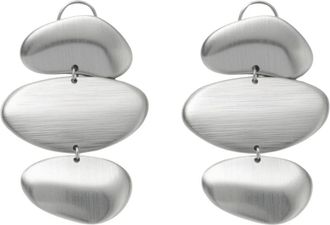 Dansk Copenhagen Klara Waterproof Silver Stainless Steel Statement Earrings - Brushed Finish - - Accessories - Damen - Grau - ONE SIZE