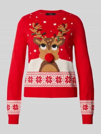 Vero Moda Pullover mit Rentiermotiv