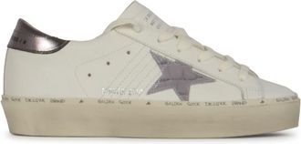 Golden Goose Femme, Chaussures, Blanc, Taille: 40 EU Hi Star Laminated Crocco