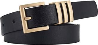 Generic Ceinture fine pour femme Senior Sense Fashion All Jeans Dress Belt Ceintures sans trous, Noir, taille unique