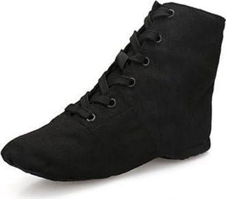 Inlefen Modernes Chaussures De Danse Chaussure de Ballet Boot Semelle Souple Gymnastique Split Plate Ballet Doux Toile Chaussons à Talons Bas pour Femmes Canv