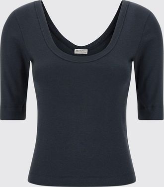 Brunello Cucinelli T-Shirt BRUNELLO CUCINELLI Damen Farbe Blau