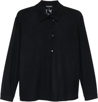 Emporio Armani Femme, Blouses et Chemises, Bleu, Taille: 34 FR Chemise boutonn&eacute;e