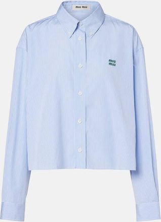 Miu Miu Chemise ray&eacute;e en popeline de coton