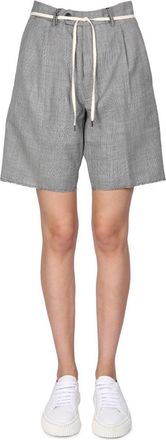 Aspesi Stretch Flannel Virgin Wool Bermuda Shorts - Gray
