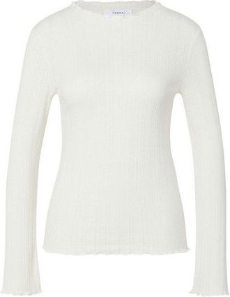 Comma Langarmshirt T-Shirt Langarmshirt aus Ajoursjersey