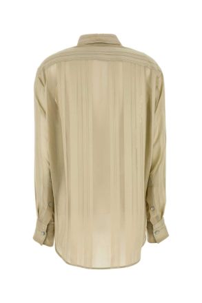 Stella McCartney Womens Khaki Silk Shirt Sage Exterior: Camicie