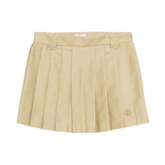 Moncler Plissee-Minirock aus Baumwollmischung - - Skirts - Damen - Beige - XS