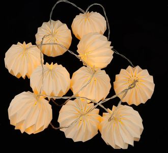 Hemobllo LED Lichterkette K&uuml;rbismotiv Papier Laternen f&uuml;r Hochzeiten und B&uuml;hnenbilder Dekorative Batterie Beleuchtung f&uuml;r Partydeko