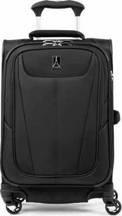 Travelpro Maxlite 5 Softside erweiterbares Handgepäck mit 4 Spinnerrädern, Leichter Koffer, Herren und Damen, Schwarz, kompaktes Handgepäck 56x36x23 cm