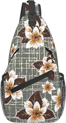 Generic Fleur Fleurs Feuilles Ligne Droite Entrelacement Sacoche Bandouliere L&eacute;ger Sacs &Agrave; Dos Pratique Sac &Agrave; Bandouli&egrave;re Pour Sport Voyage Cyclisme