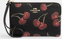 Coach Tasche Mit Handschlaufe, Rundumrei&szlig;verschluss Und Kirschprint