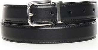 Dolce & Gabbana Homme, Accessoires, Noir, Taille: 110 CM Calfskin Belt