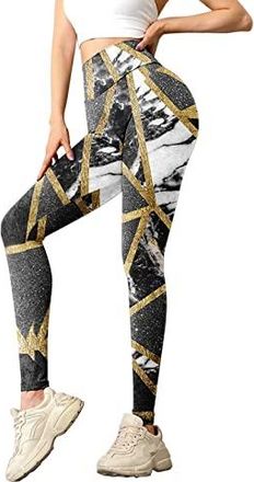 Generic Legging de sport pour femme - Taille haute - Opaque - Pantalon de yoga multicolore - Legging de sport pour femme - Long sans coutures - &Eacute;lastique - Pa