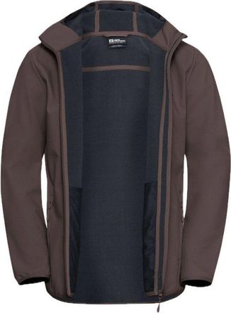 Jack Wolfskin Outdoorjacke JACK WOLFSKIN Bornberg Hoody M Softshelljacke Herren Peat Braun