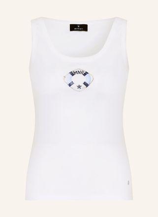 Monari Monari Top Mit Schmucksteinen weiss