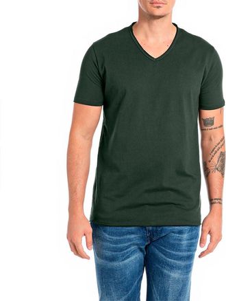 Replay Herren M3591A T-Shirt, 135 Bottle Green, M