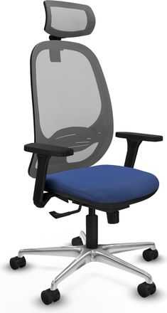 Piqueras y Crespo B&uuml;rostuhl, zylindrisch, mit 3D-Armlehnen, h&ouml;henverstellbarer Lendenwirbelst&uuml;tze und Kopfteil, h&ouml;henverstellbar und neigbar. Ausgestattet mit 3 Positio