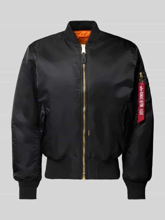Alpha Industries Bomberjacke mit Stehkragen und Pattentaschen