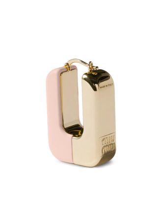 Miu Miu Ohrringe mit Emaille-Detail - Gold