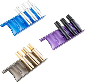 Artibetter Kunststoff Flaschenregal F&uuml;r &Auml;therische &Ouml;lflaschen Mit 5 Steckpl&auml;tzen Stapelbarer Organizer F&uuml;r Schublade Und Tisch Zur Pr&auml;sentation Und Aufbewahrung 