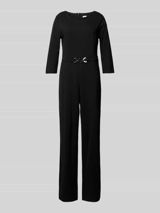 s.Oliver Black Label Regular Fit Jumpsuit aus flie&szlig;endem Viskose-Mix mit Zierg&uuml;rtel
