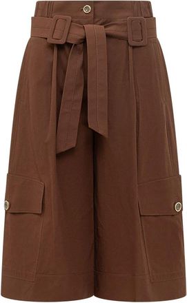 Pinko Pinko, Femme, Shorts, Brun, Taille: 36 FR Patricia Bermuda Shorts