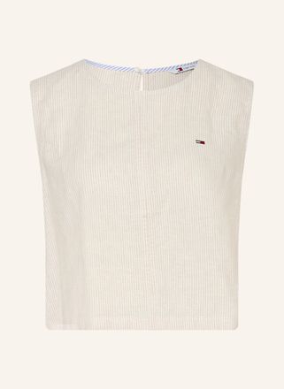 Tommy Jeans Top Mit Leinen beige