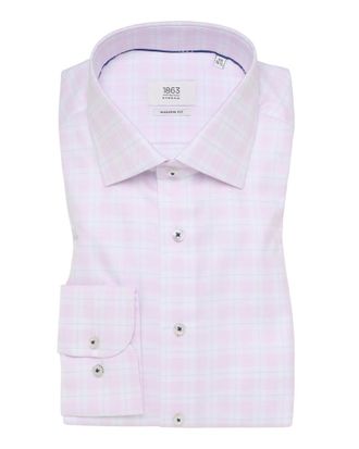 Eterna Baumwollhemd mit Check-Muster, Modern Fit in