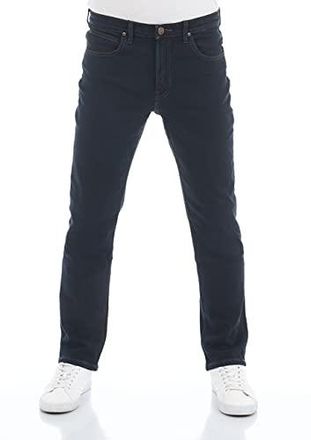 Lee Brooklyn Straight Jeans Homme, Mid Stonewash Kx, 33W / 32L