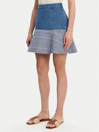 Guess Minirock W5GD87 WH610 Blau Regular Fit