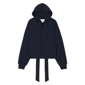 Closed Bow Tie Hoodie - - Sweatshirts & Hoodies - Damen - Blau - S