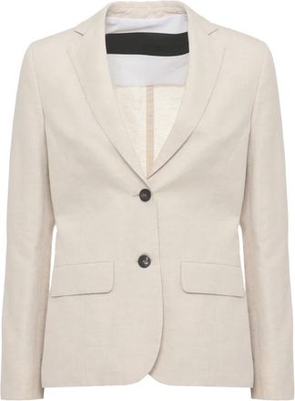 Roberto Ricci Design Rrd, Femme, Vestes, Blanc, Taille: 42 FR Blazer en Lin et Coton