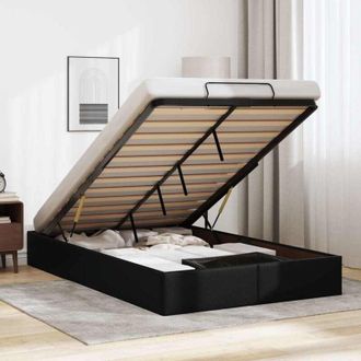 vidaXL Vidaxl - Cadre de lit ottoman sans matelas noir 120x190 cm similicuir