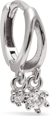 Singularu Einzelner Ohrring Luzia. Silber mit Rhodiumbeschichtet und Zirkoniaia. Schmuck f&uuml;r Damen