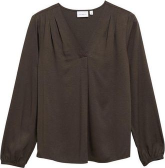 Comma Langarmbluse Bluse Viskosebluse mit Faltendetails