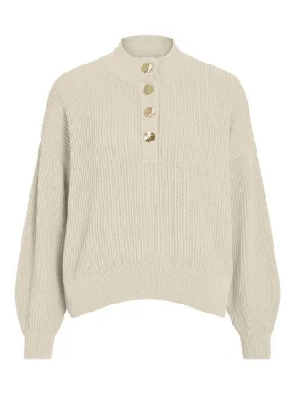 Vila Stehkragenpullover VICHING CREW NECK L/S KNIT TOP - NOOS