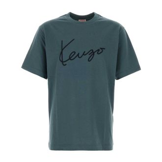 Kenzo Signature Classic T-Shirt - - Tops - Herren - Blau - L