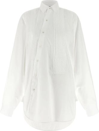 JEJIA Femme, Blouses et Chemises, Blanc, Taille: 36 FR Chemise Pliss&eacute;e Crazy Smoking