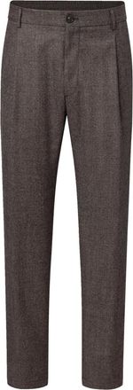 Windsor Wollhose mit Struktur und Bundfalte, Shaped Fit in