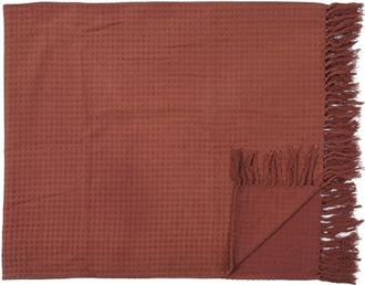 The Home Deco Factory TXO0027 - Jete De Canape Gaufre Terracotta 170x250cm