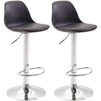 Clp Définissez 2 selles de Kiel en polypropylène et chronle de simulation, noir