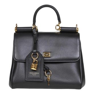 Dolce & Gabbana Femme, Sacs, Noir, Taille: ONE Size Sac &agrave; main &agrave; rabat