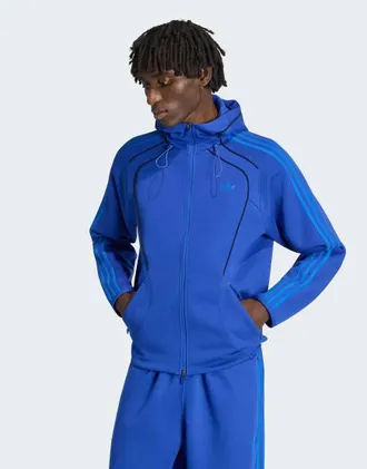 adidas Originals Spacer Teamgeist 26 Cutline - Sweat &agrave; capuche zipp&eacute; - Bleu vif
