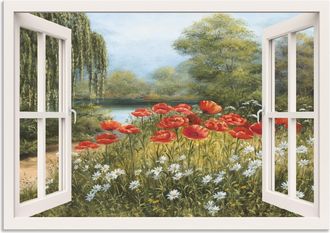 Artland Wanddeko Wandbild Alu Verbundplatte für Innen & Outdoor Bild Landschaften Fensterblick F7EN