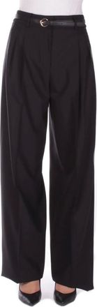 Max Mara Femme, Pantalons, Noir, Taille: 44 FR Wide Pantalons