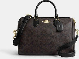 Coach Rowan große Satchel aus Signature-Canvas